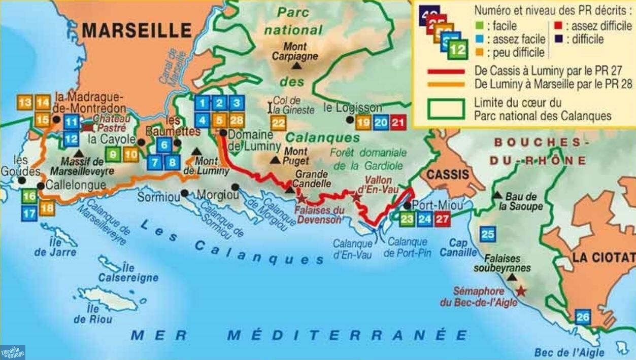 Topo-guide FFRandonnée - Guide de randonnées - Réf.P132 - Les Calanques ...